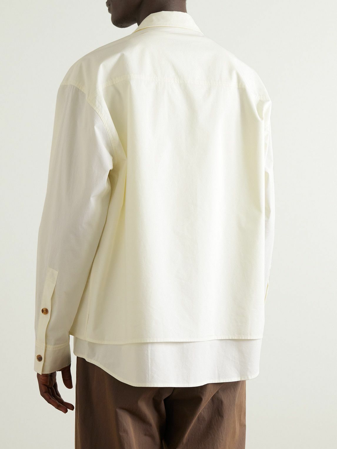 LE 17 SEPTEMBRE - Layered Cotton-Poplin Shirt - Neutrals LE17SEPTEMBRE