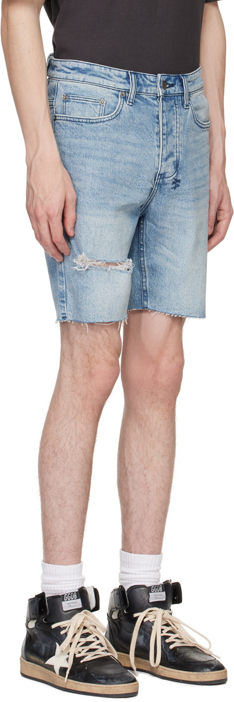 Ksubi Blue Chopper Denim Shorts Ksubi