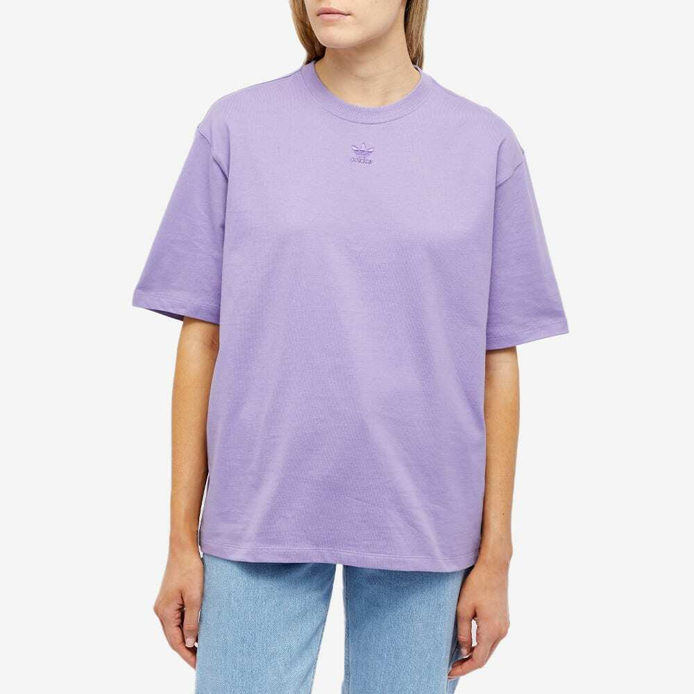 Adidas Women's Oversize Trefoil Essential T-Shirt in Magic Lilac adidas