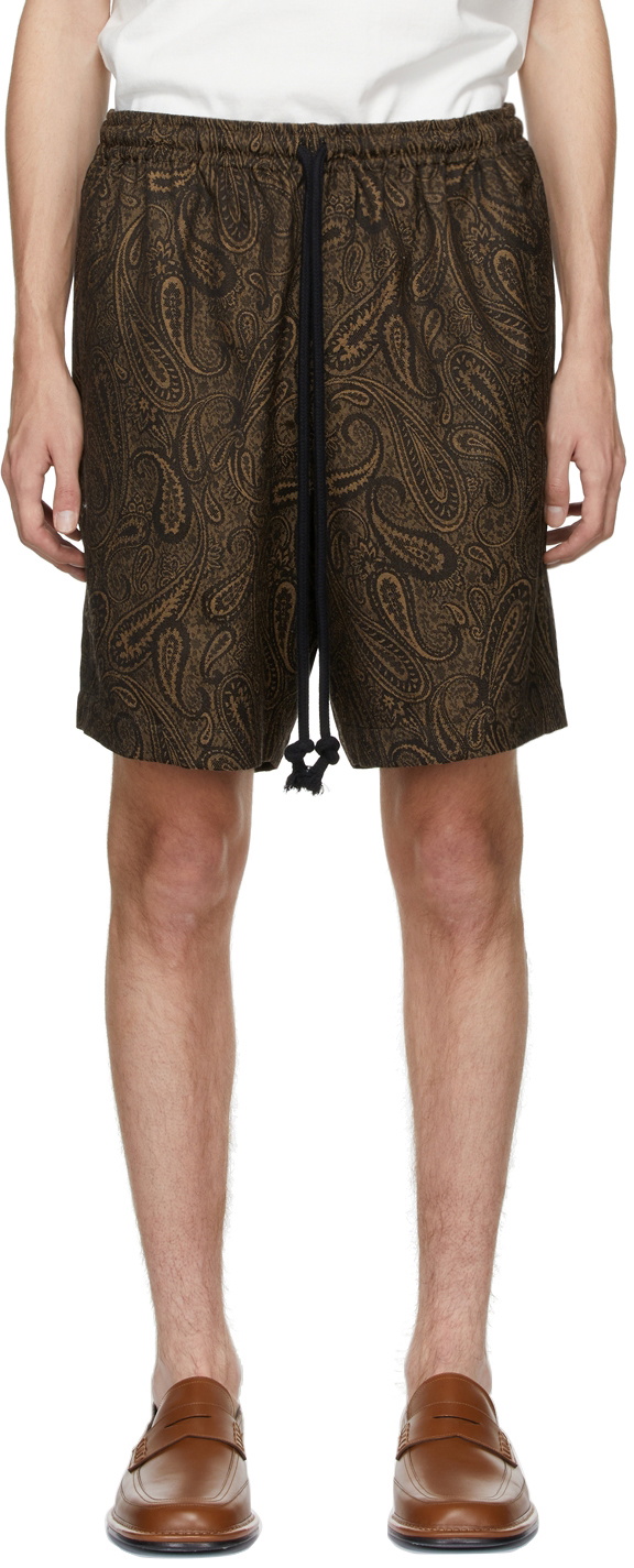 COMMAS Wool Paisley Shorts Commas