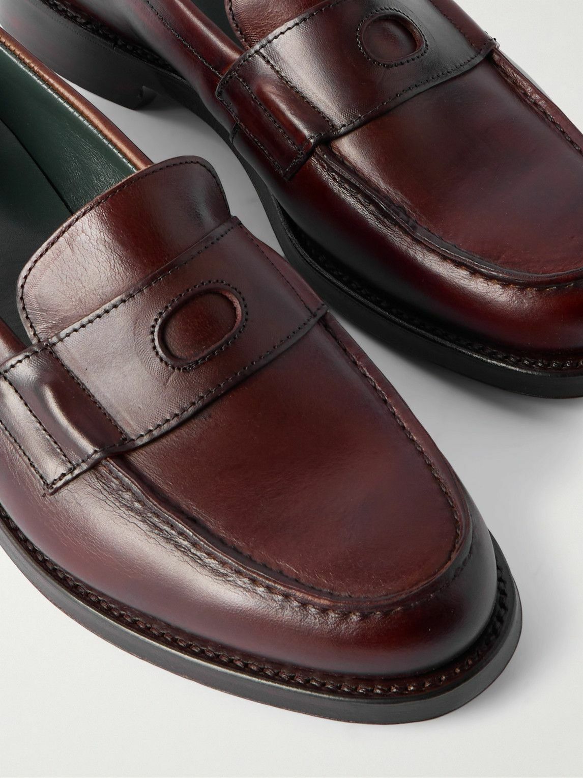 Drake's - Charles Leather Penny Loafers - Burgundy Drake's