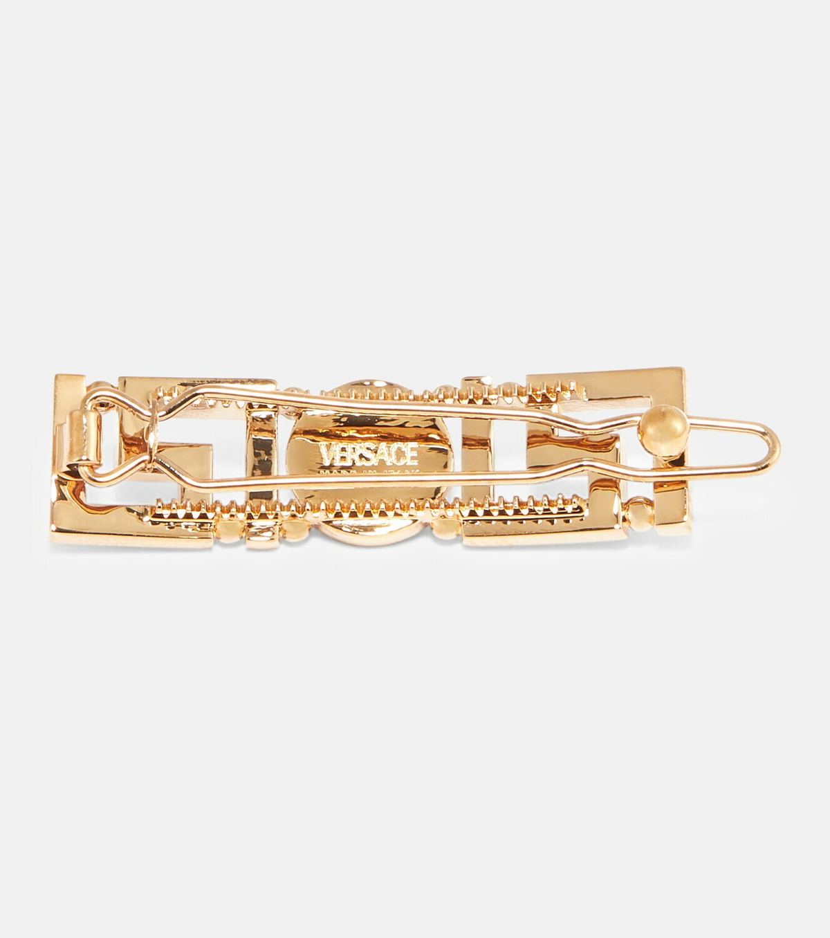 Versace Greca crystal-embellished hair clip Versace