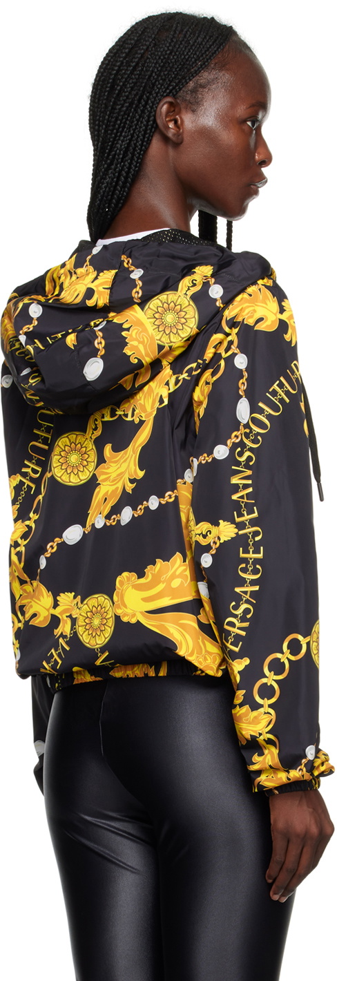 Versace Jeans Couture Black & Gold Chain Couture Jacket Versace