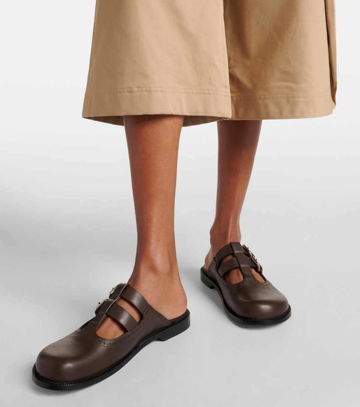 Loewe Campo leather Mary Jane mules Loewe
