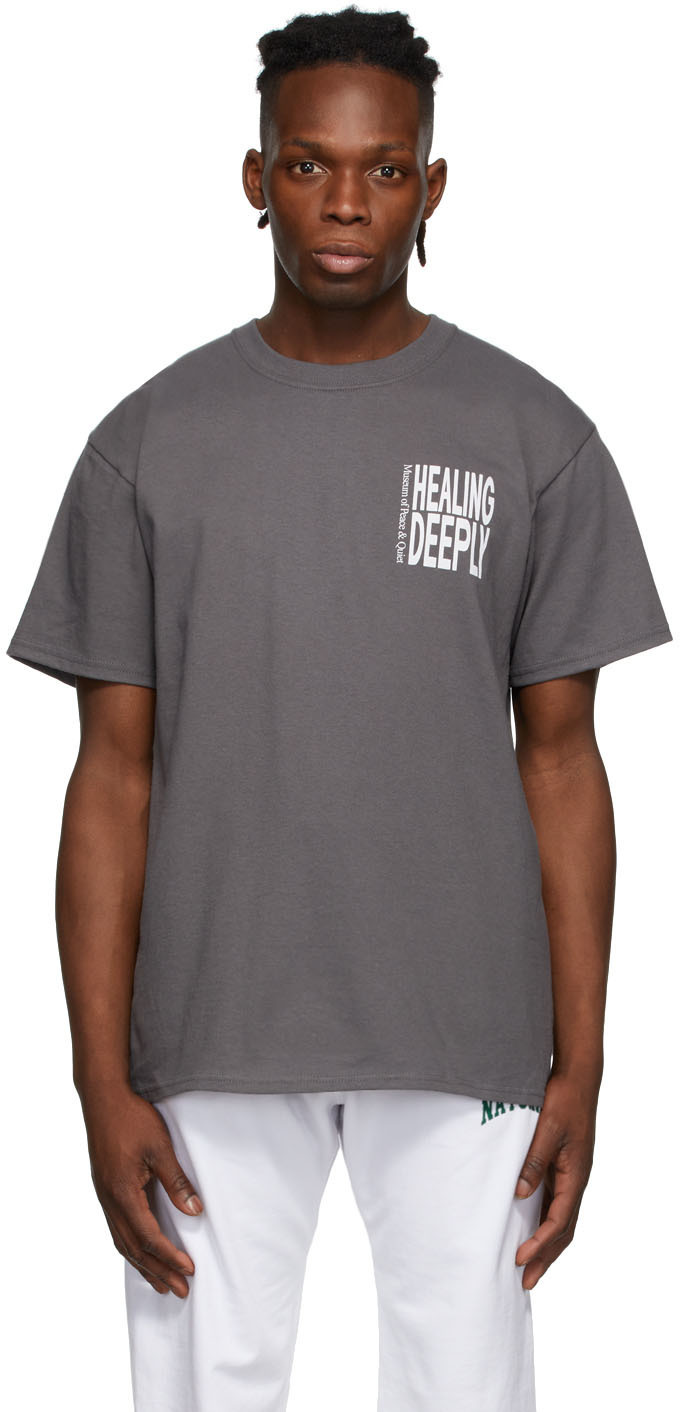 Museum of Peace & Quiet Grey 'Deeply Healing' T-Shirt Museum of Peace ...