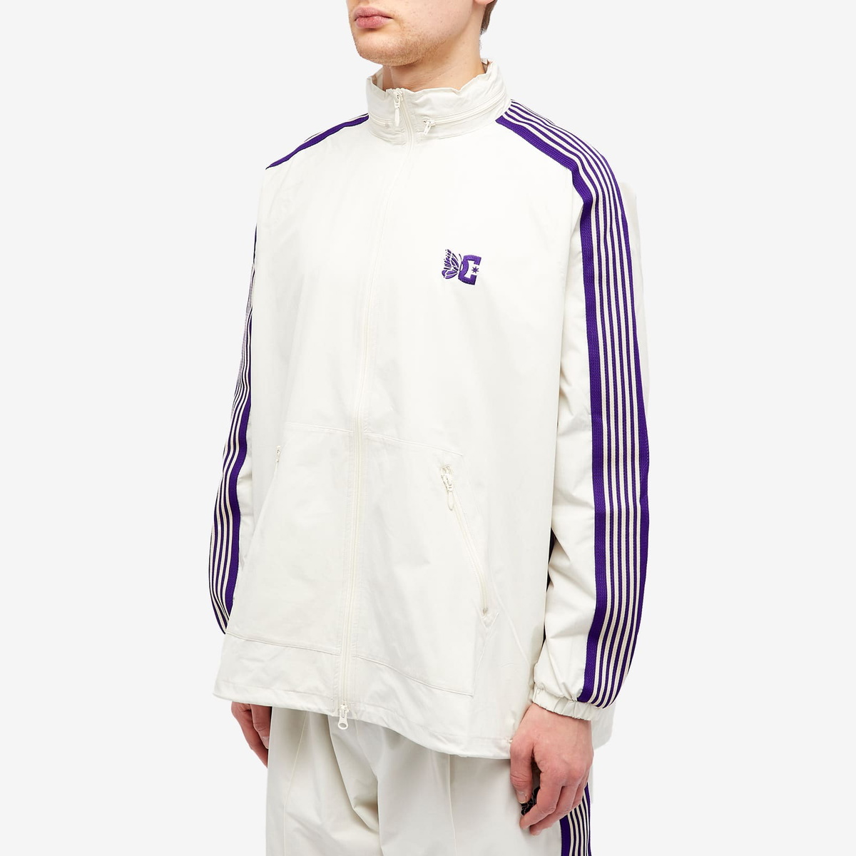 Needles Men's DC Poly Jog Jacket in Ivory Needles
