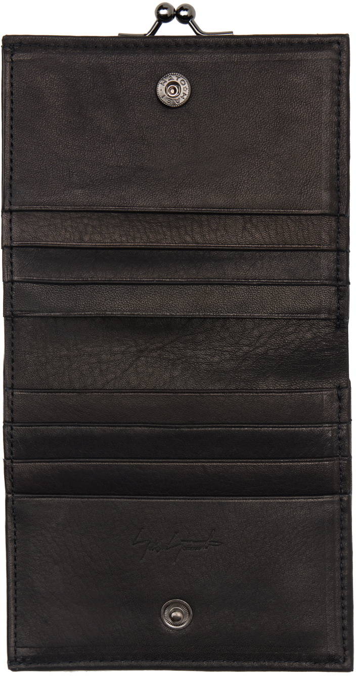YOHJI YAMAMOTO Black Clasp Wallet Yohji Yamamoto