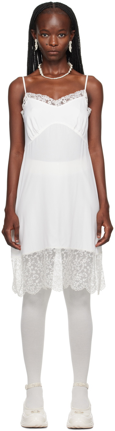 Simone Rocha White Lace Trim Midi Dress Simone Rocha