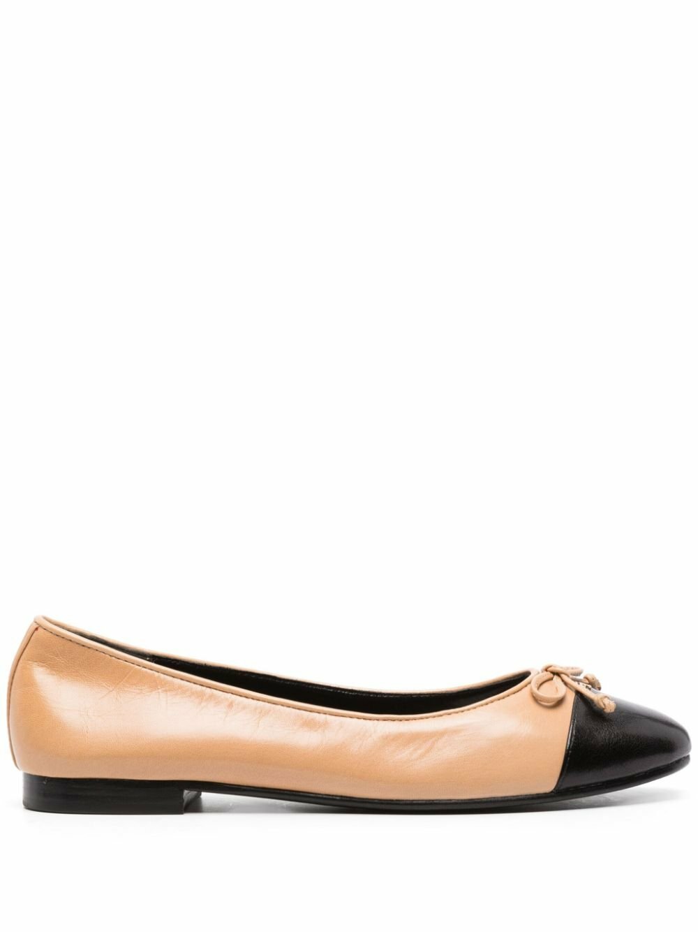 Tory Burch Neutral Leather Ballet Pumps Tory Burch