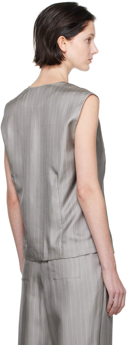 Silk Laundry Gray Slouch Vest Silk Laundry