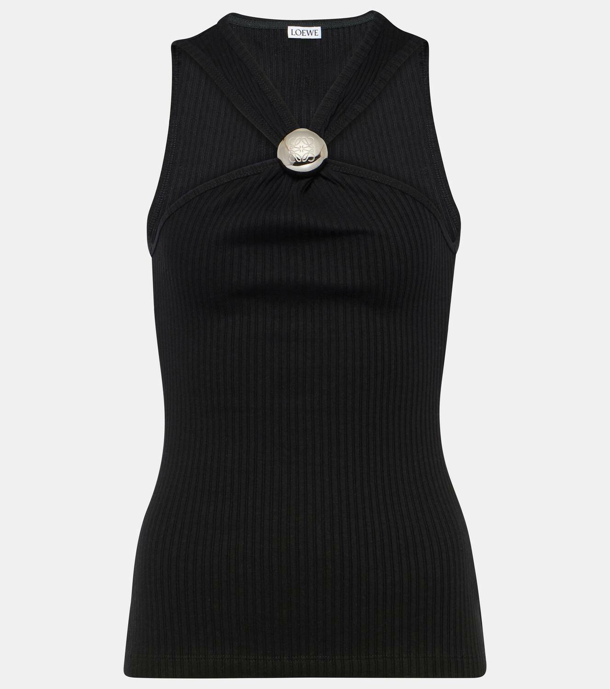 Loewe Pebble ribbed-knit cotton jersey top Loewe