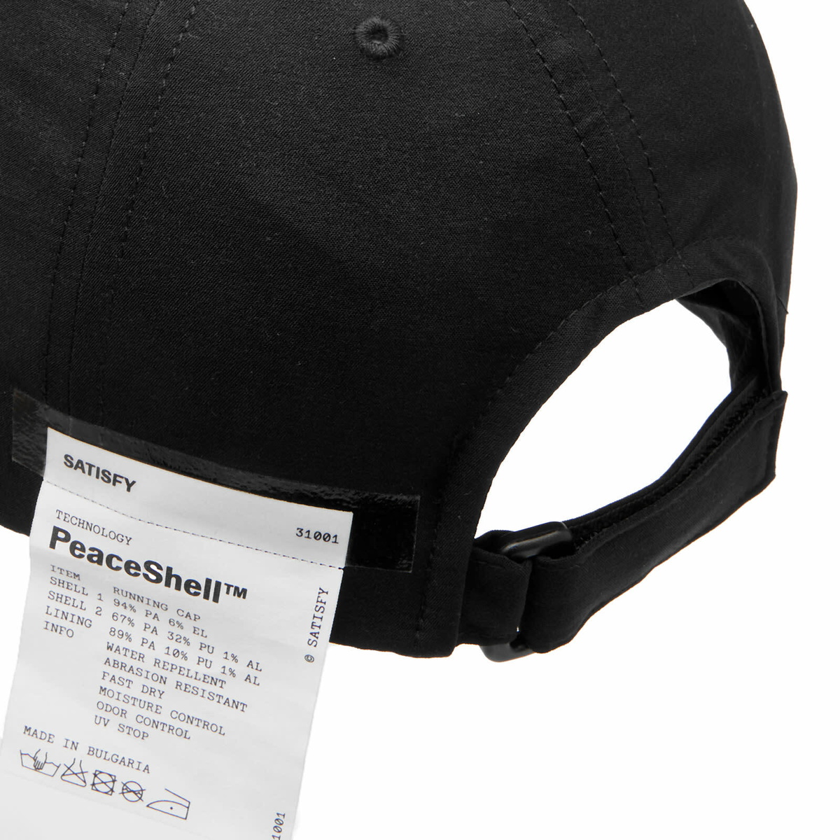 Satisfy Men's PeaceShell™ Oval Running Cap in Black Satisfy