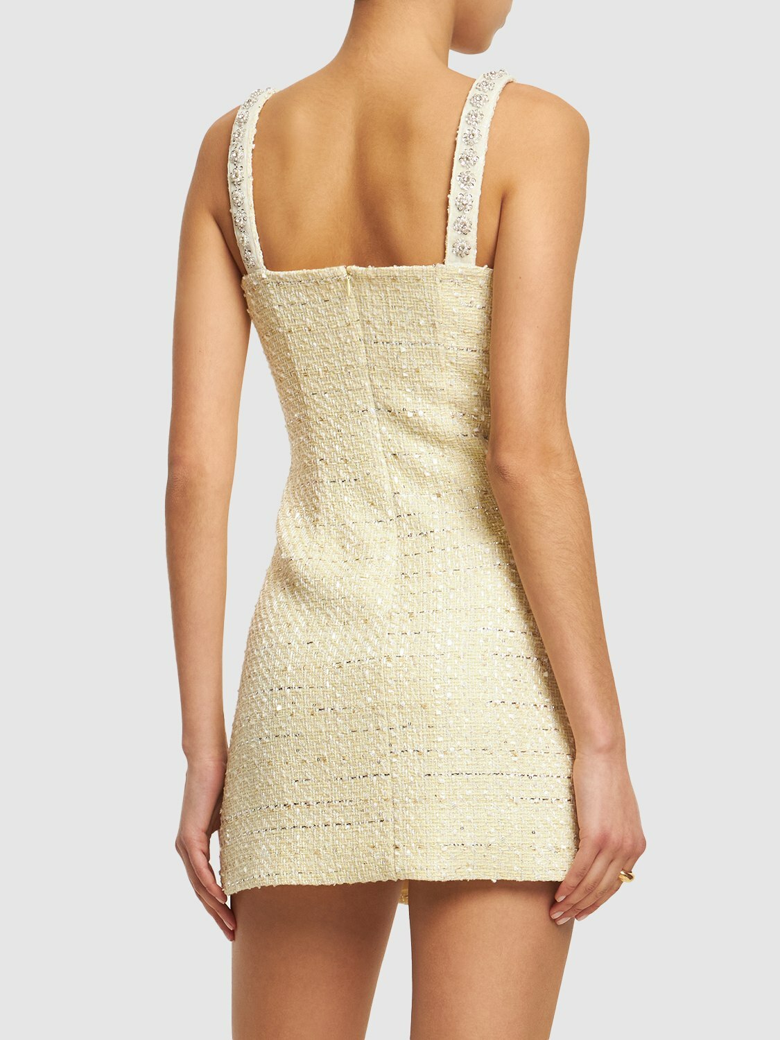 SELF-PORTRAIT - Embellished Bouclé Mini Dress Self-Portrait