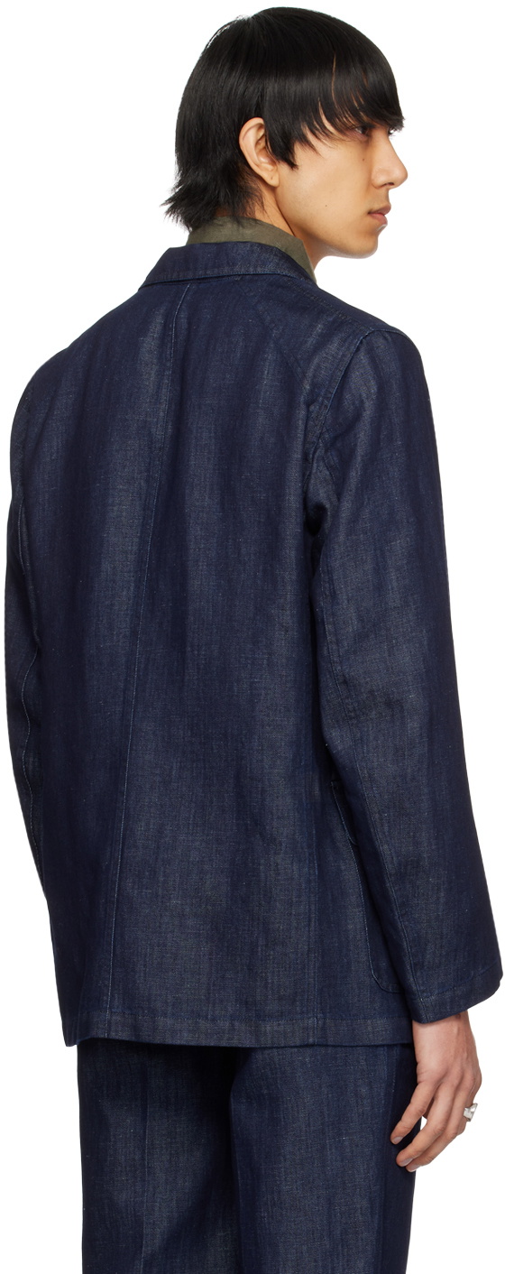 Drake's Indigo Games Denim Blazer Drake's