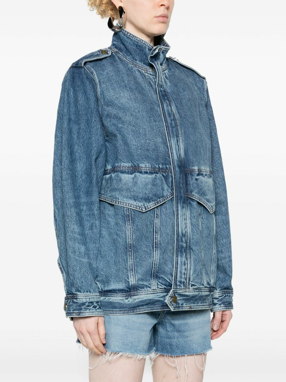 FRAME Blue Power Denim Jacket Frame Denim