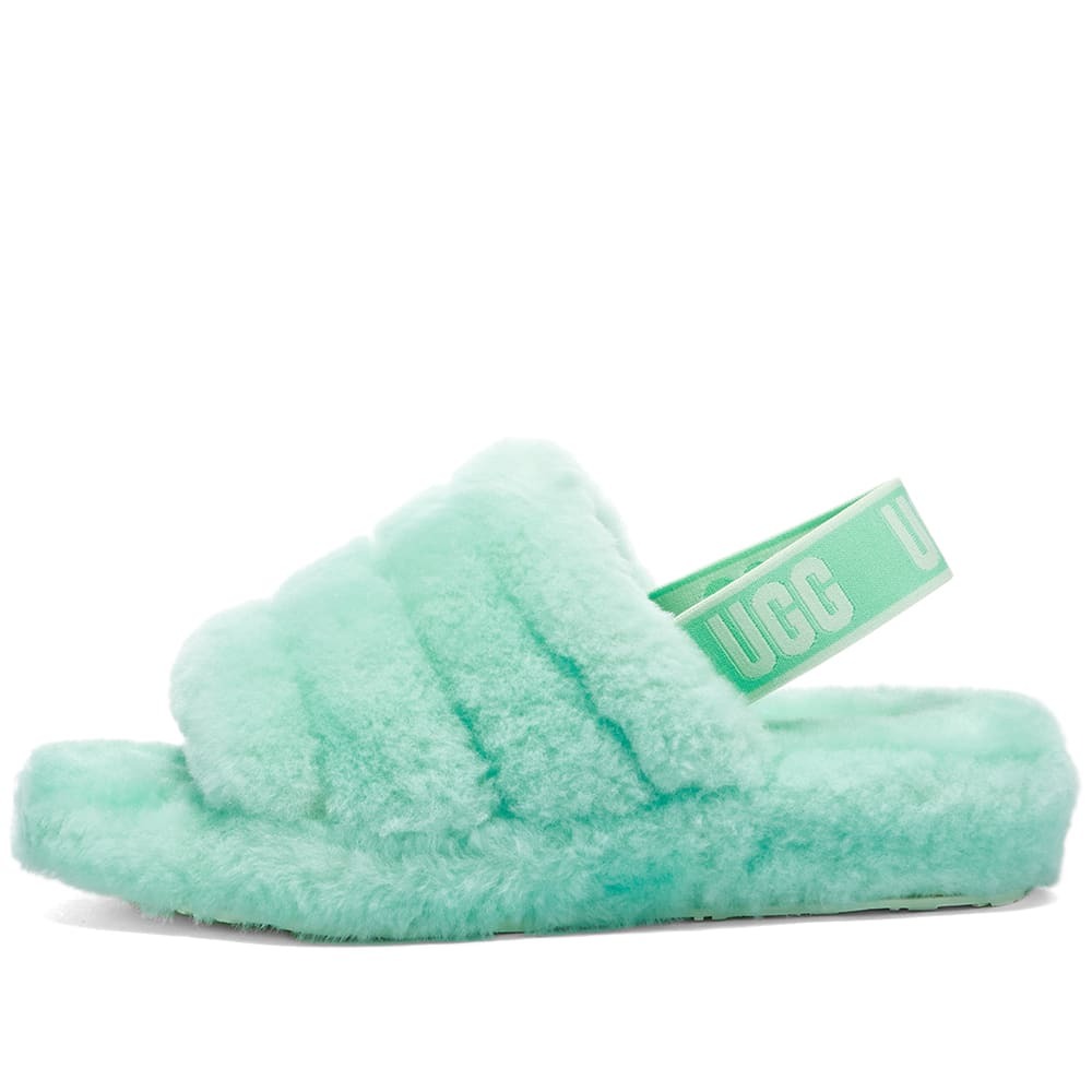 UGG Women's Fluff Yeah Slide Slipper in Pale Emerald Ugg