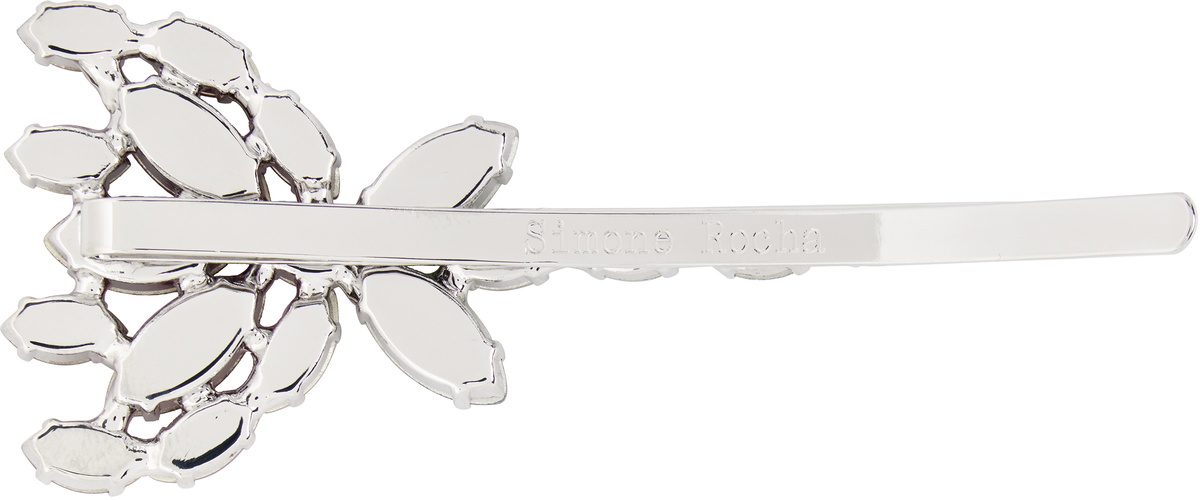 Simone Rocha Silver & Red Carnation Hair Clip Simone Rocha