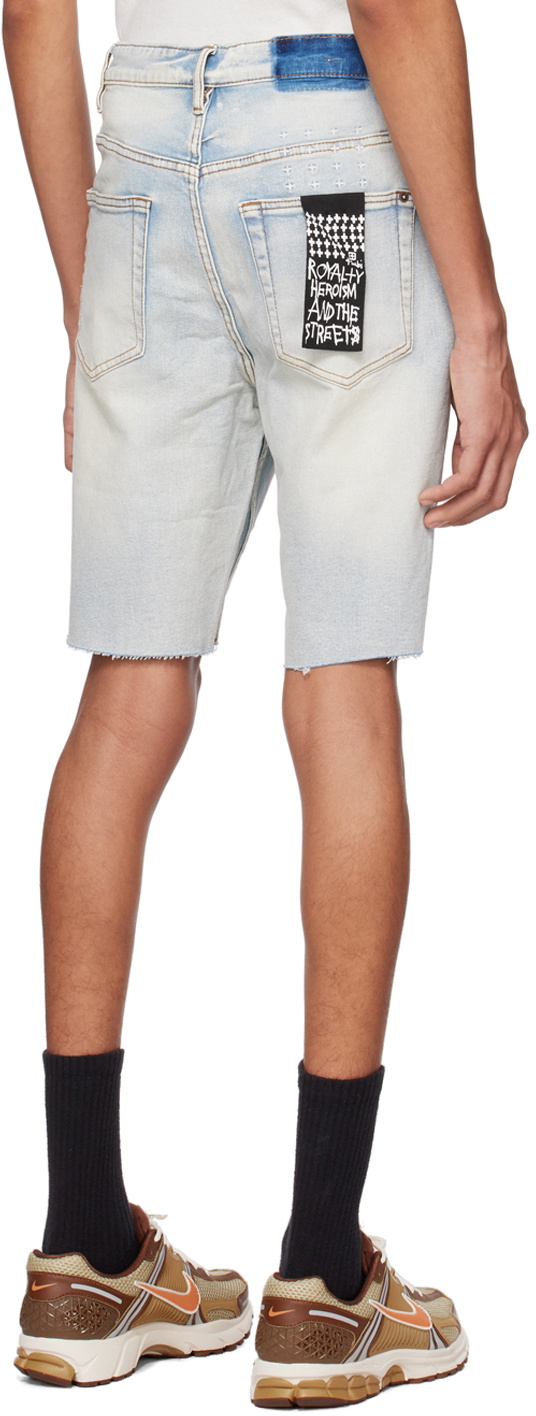 Ksubi Blue Wolf Shorts Ksubi