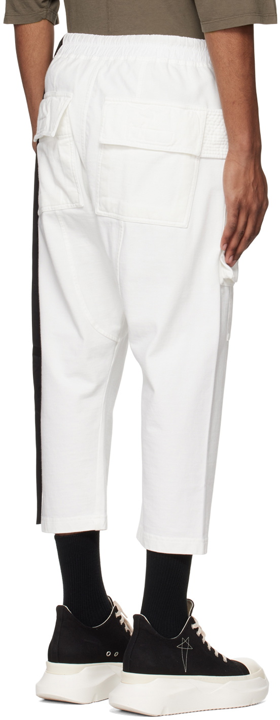 Rick Owens DRKSHDW White Creatch Cargo Pants Rick Owens Drkshdw