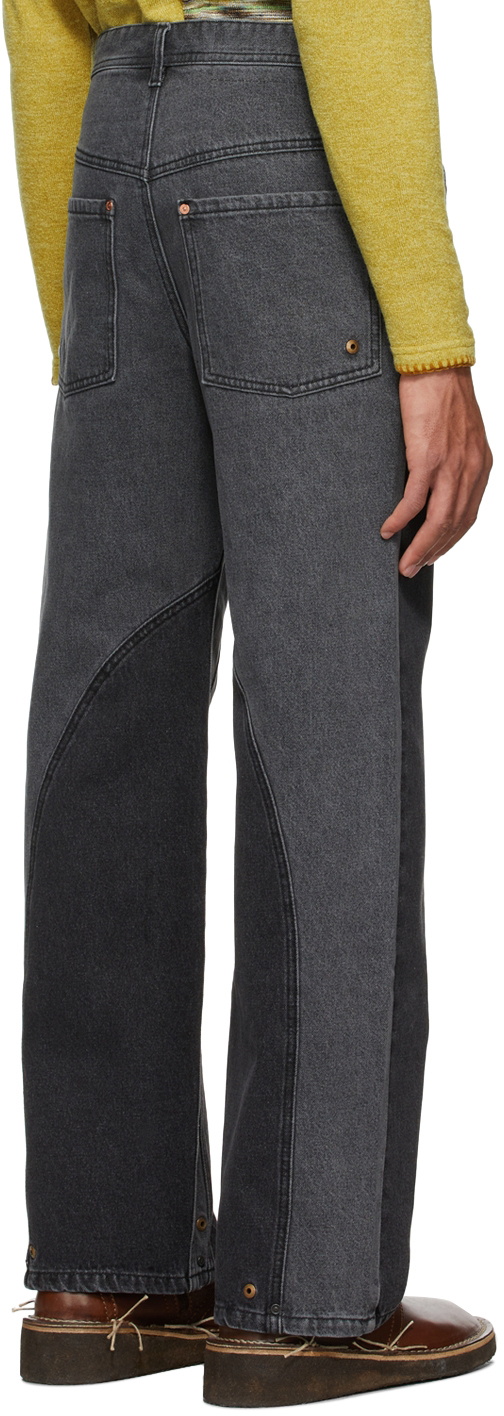 Andersson Bell Grey Lucas Contrast Panel Jeans Andersson Bell