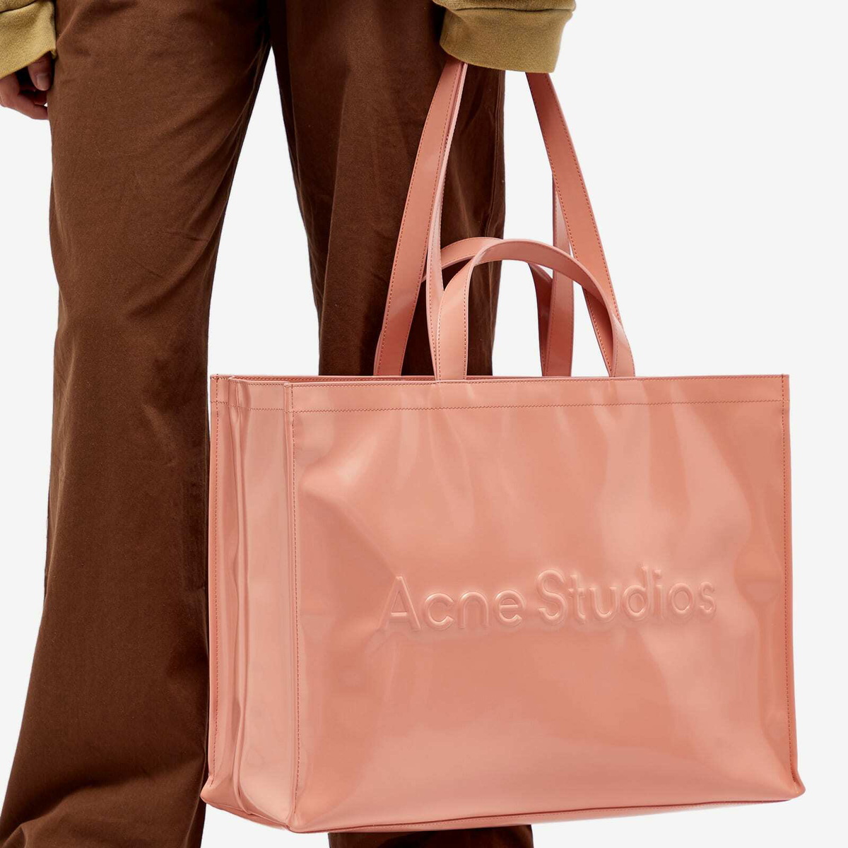 Acne Studios Women's Logo Shopper EW in Salmon Pink Acne Studios