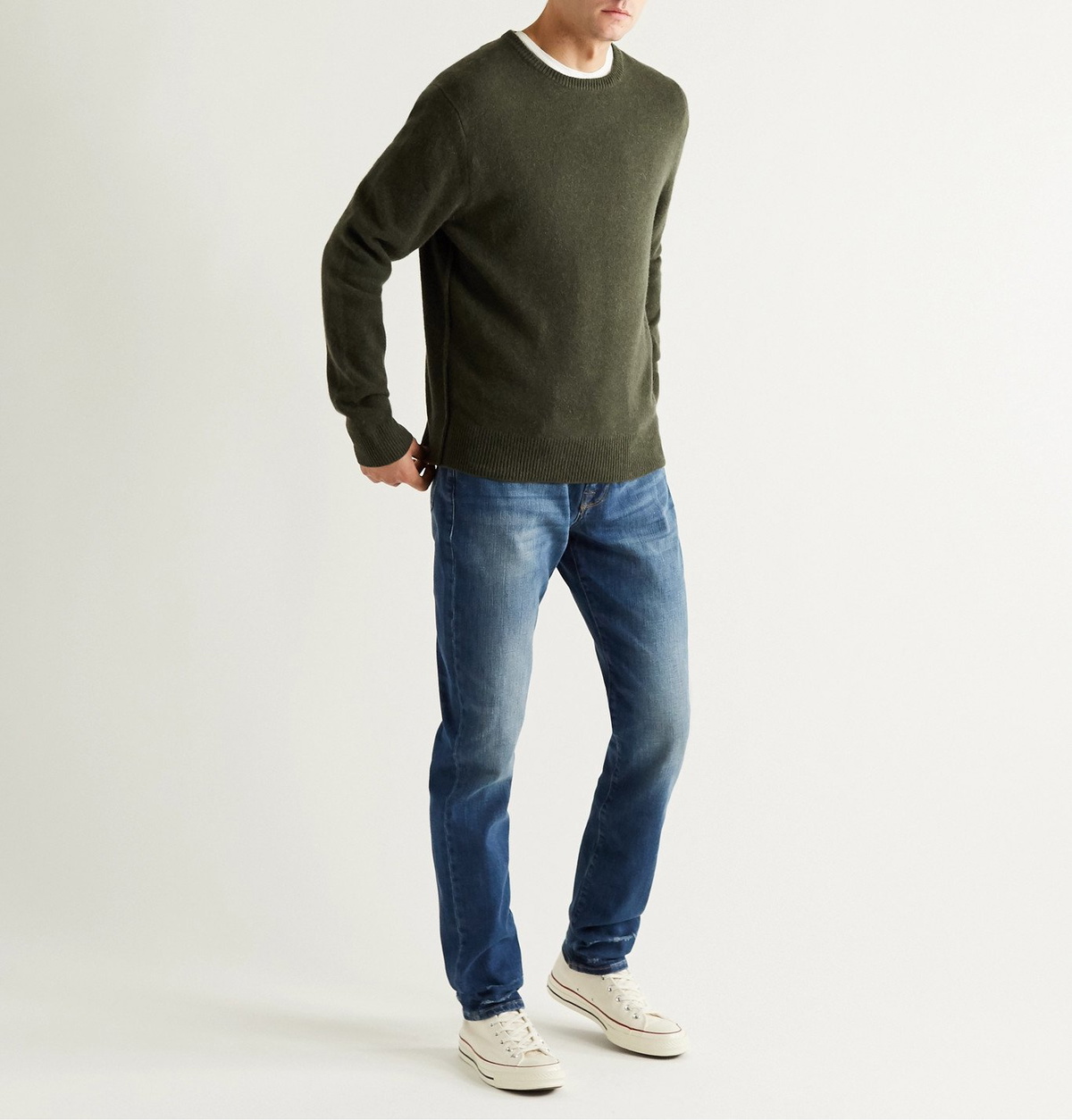 FRAME - Cashmere Sweater - Green Frame Denim