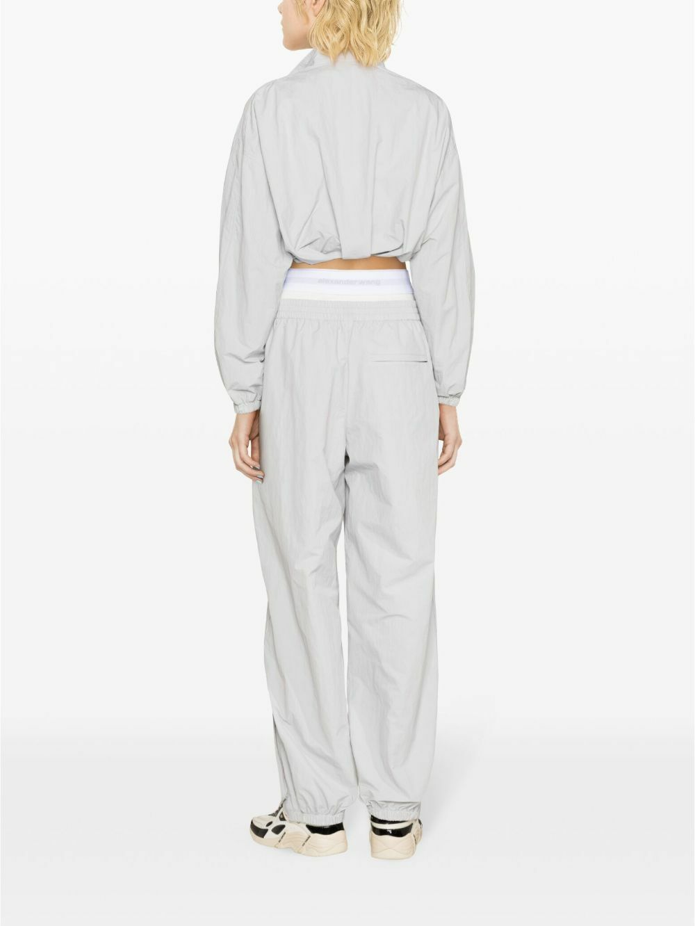 Alexander Wang Grey Logo-Waistband Track Pants Alexander Wang