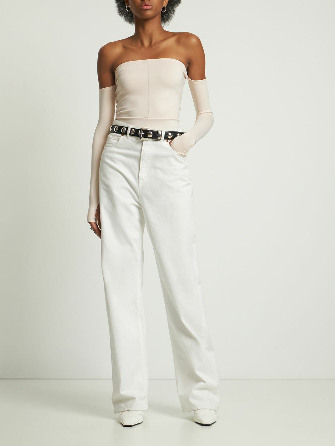 MM6 MAISON MARGIELA - Stretch Jersey Off-the-shoulder Top MM6 Maison ...
