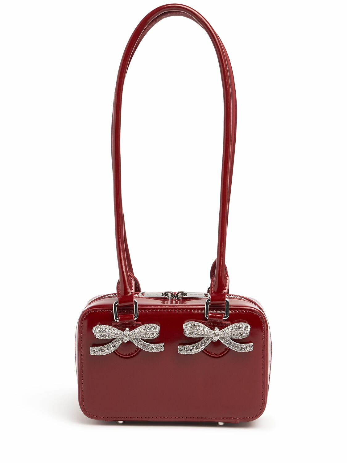 SELF-PORTRAIT Squared Bow Leather Shoulder Bag Self-Portrait