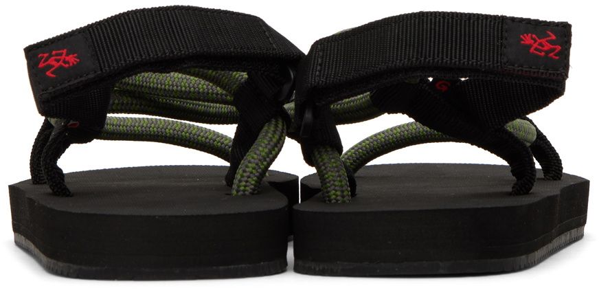 Gramicci Green & Black Rope Sandals Gramicci