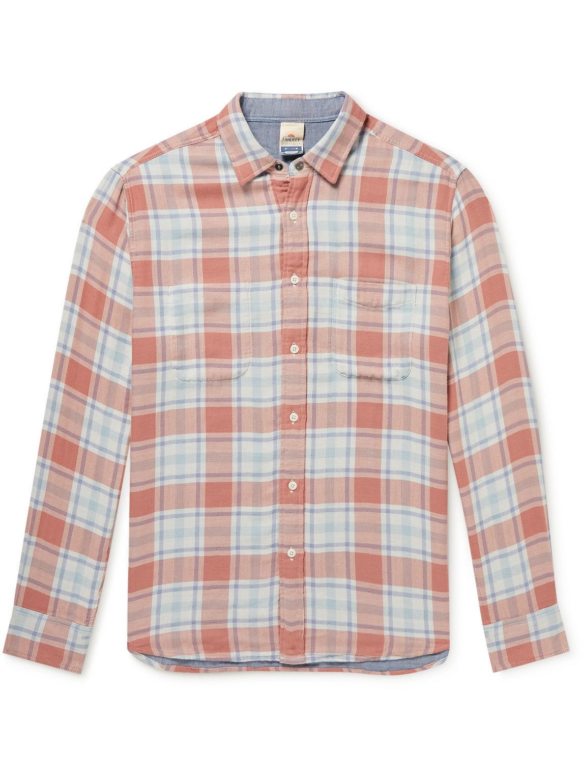 Faherty - Reversible Checked Organic Cotton Shirt - Red Faherty