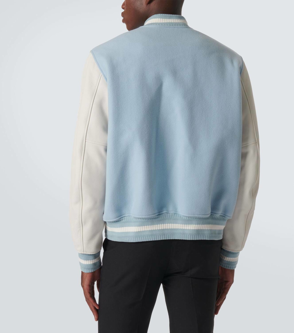 Givenchy Logo wool-blend and leather varsity jacket Givenchy