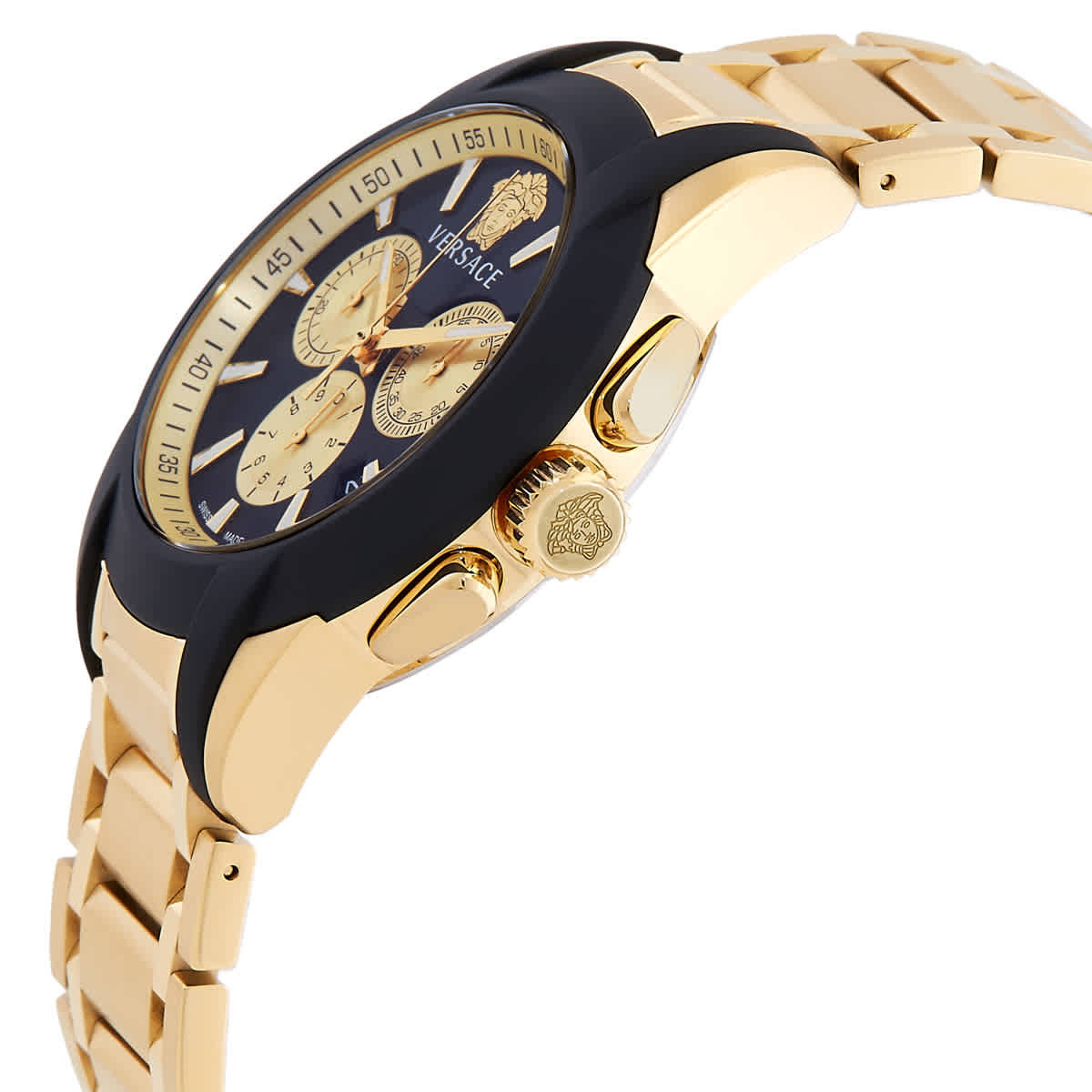 Versace Chronograph Quartz Black Dial Mens Watch VEM800524 Versace