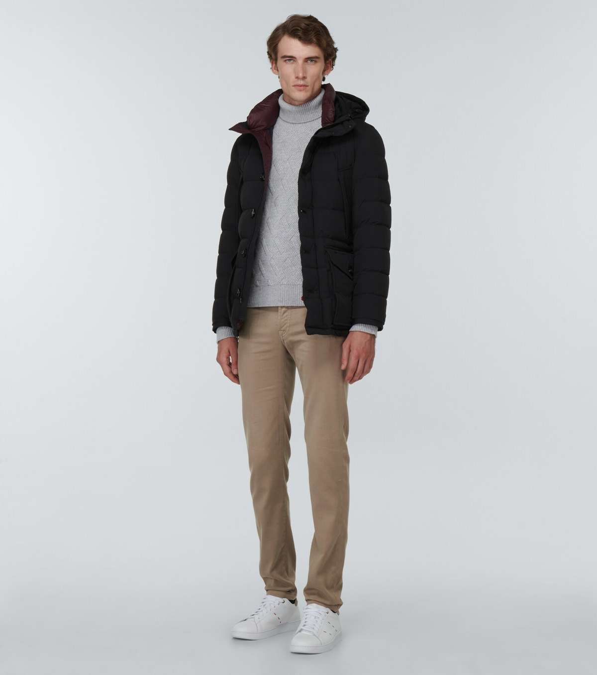 Kiton - Mid-rise cotton-blend straight jeans Kiton