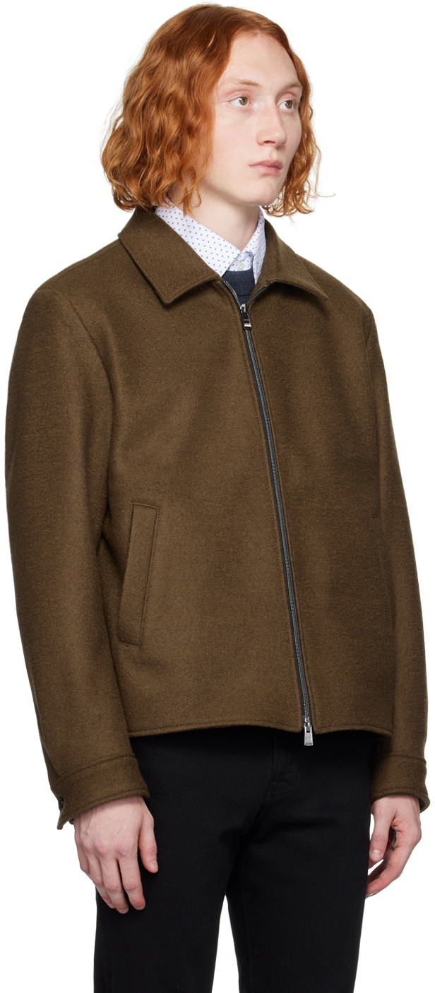 BOSS Brown Slim-Fit Jacket BOSS