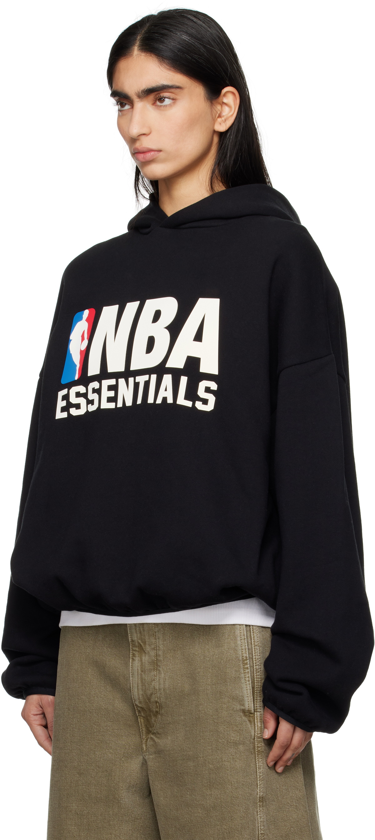 Fear of God ESSENTIALS Black NBA Pull Over Hoodie Fear Of God Essentials