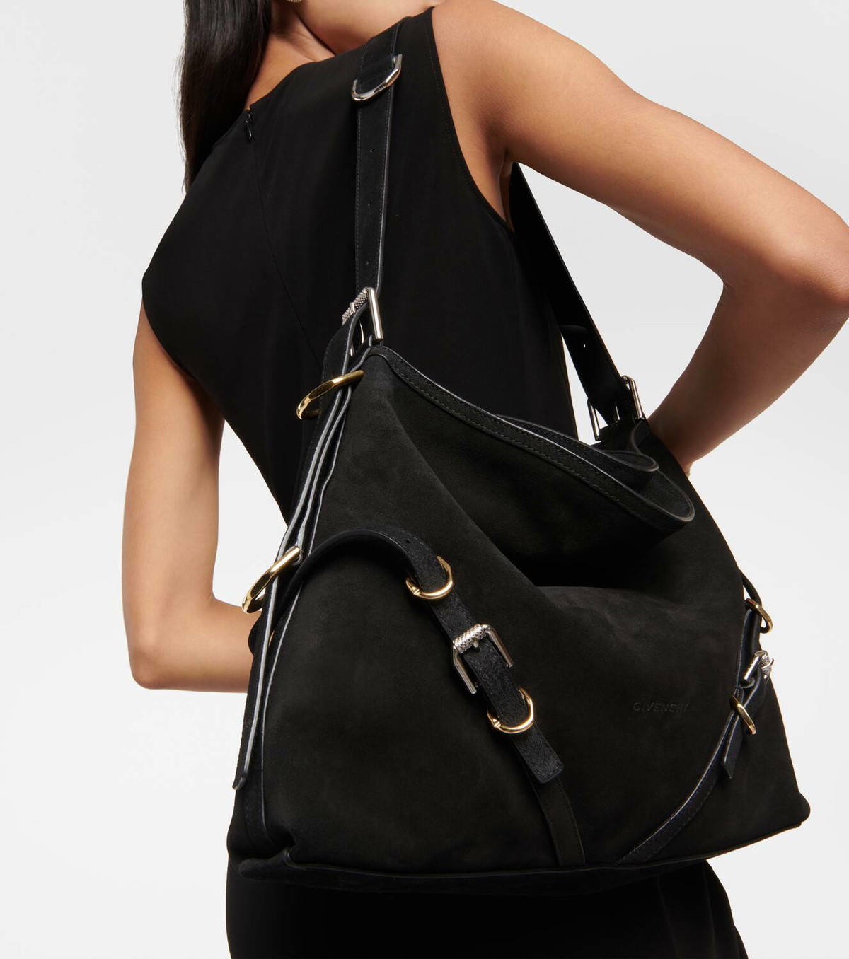 Givenchy Voyou Medium suede shoulder bag Givenchy