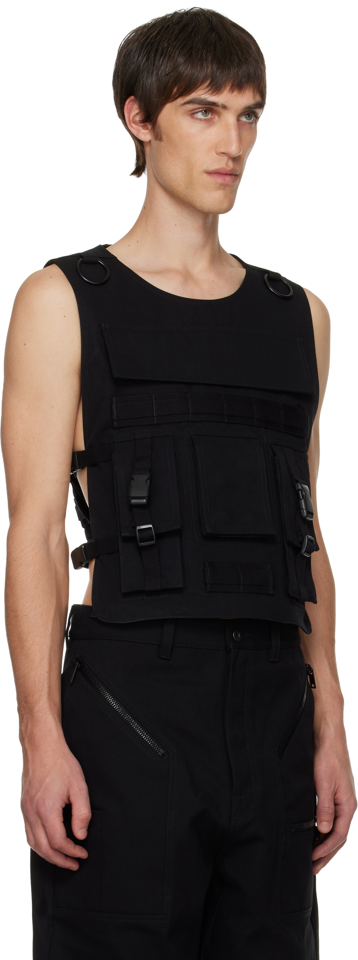Rick Owens Black Concordians Bonotto Ammo Vest Rick Owens
