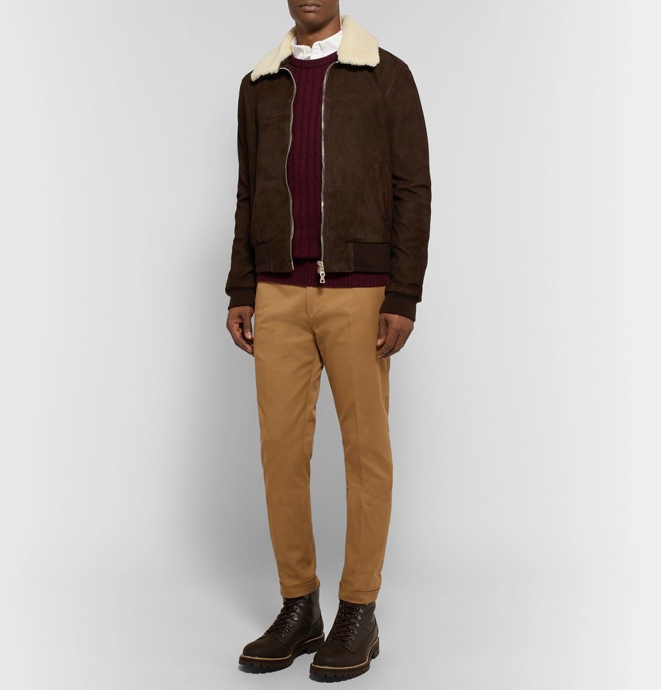 Thom Sweeney - Cable-Knit Cashmere Sweater - Men - Burgundy Thom Sweeney
