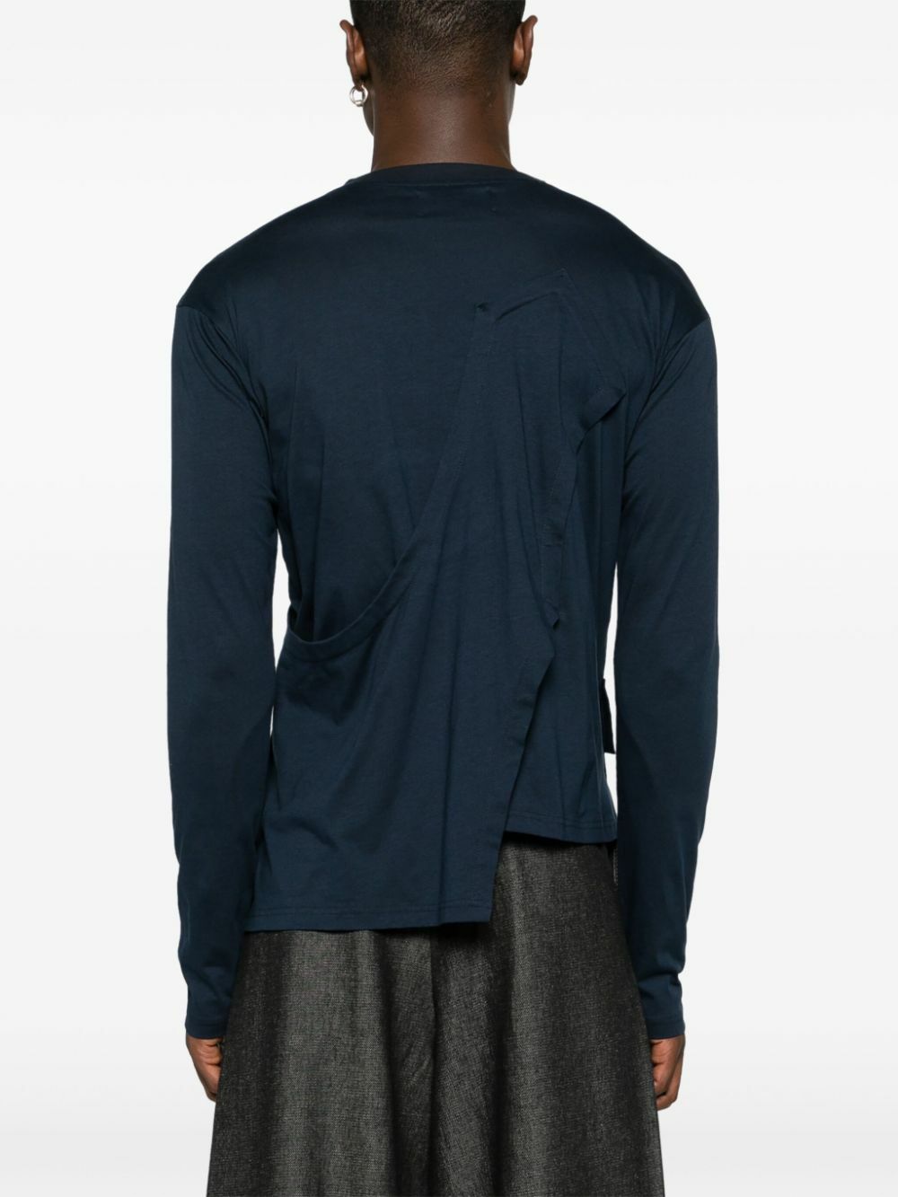 MLGA Blue Asymmetric Cotton T-Shirt MLGA