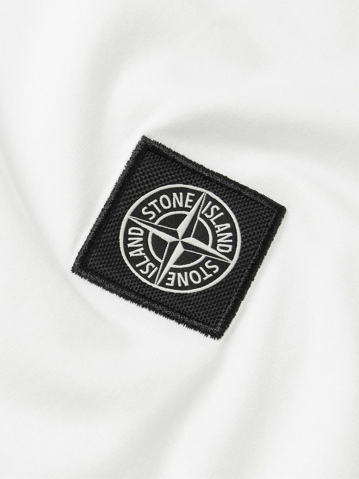 Stone Island - Logo-Appliquéd Cotton-Jersey T-Shirt - White Stone Island