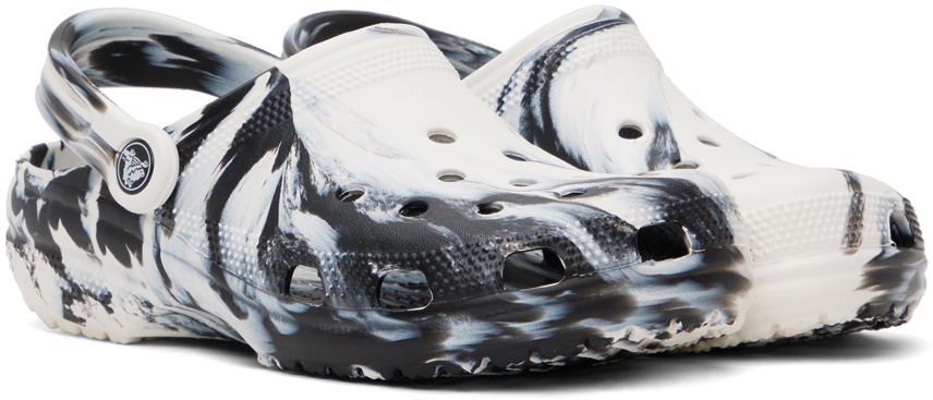 Crocs Black & White Marbled Clogs Crocs
