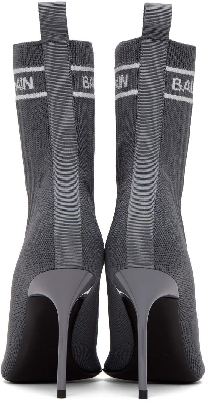 Balmain Gray Skye Boots Balmain