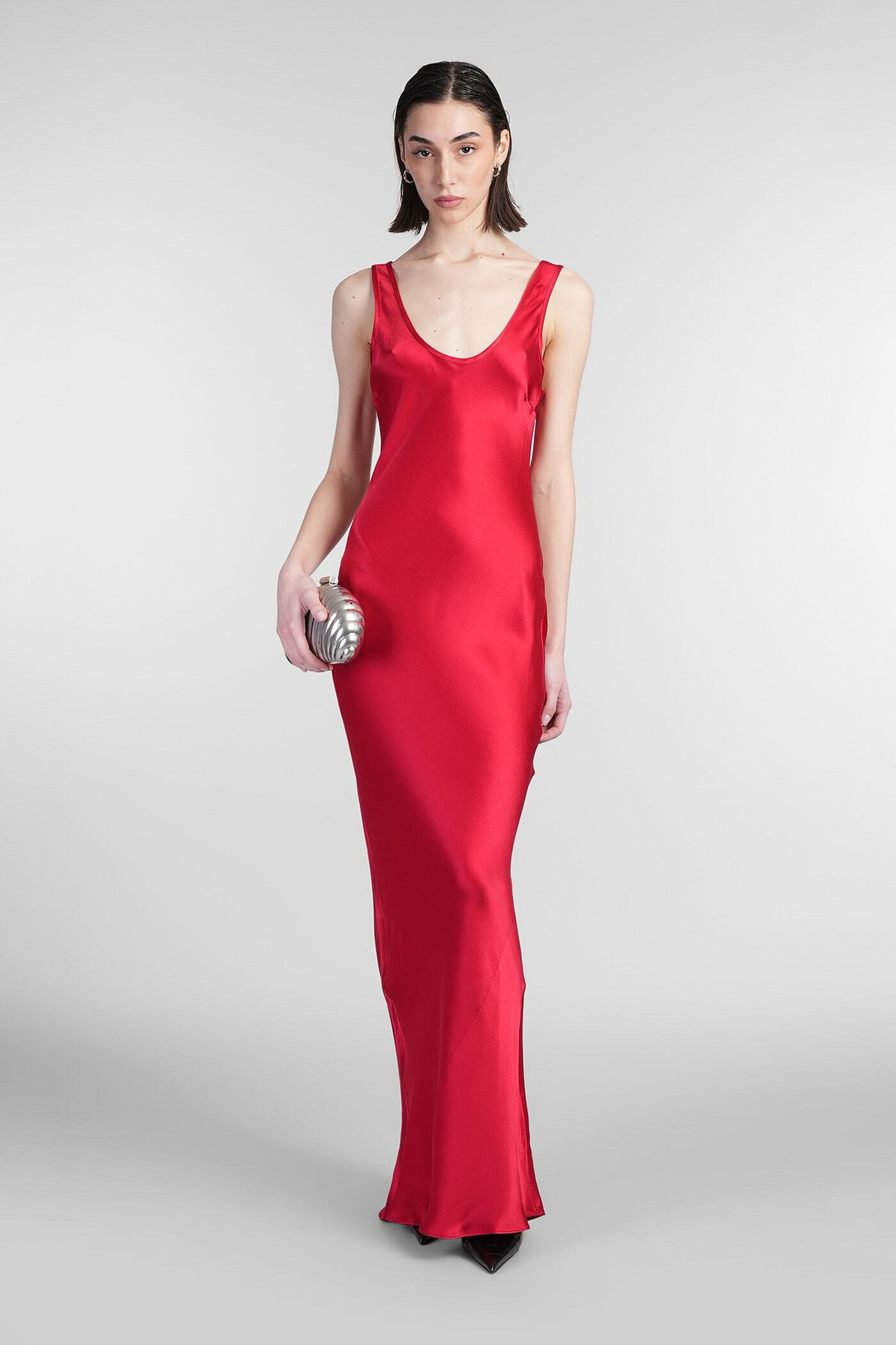 Anine Bing Alison Dress Woman In Red Silk ANINE BING