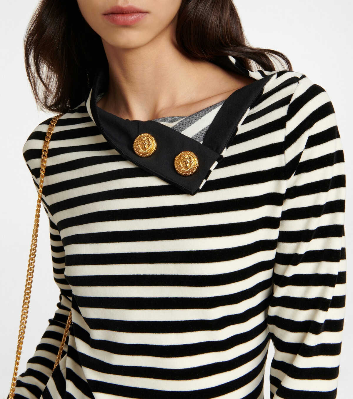 Balmain - Striped terry cotton-blend top Balmain