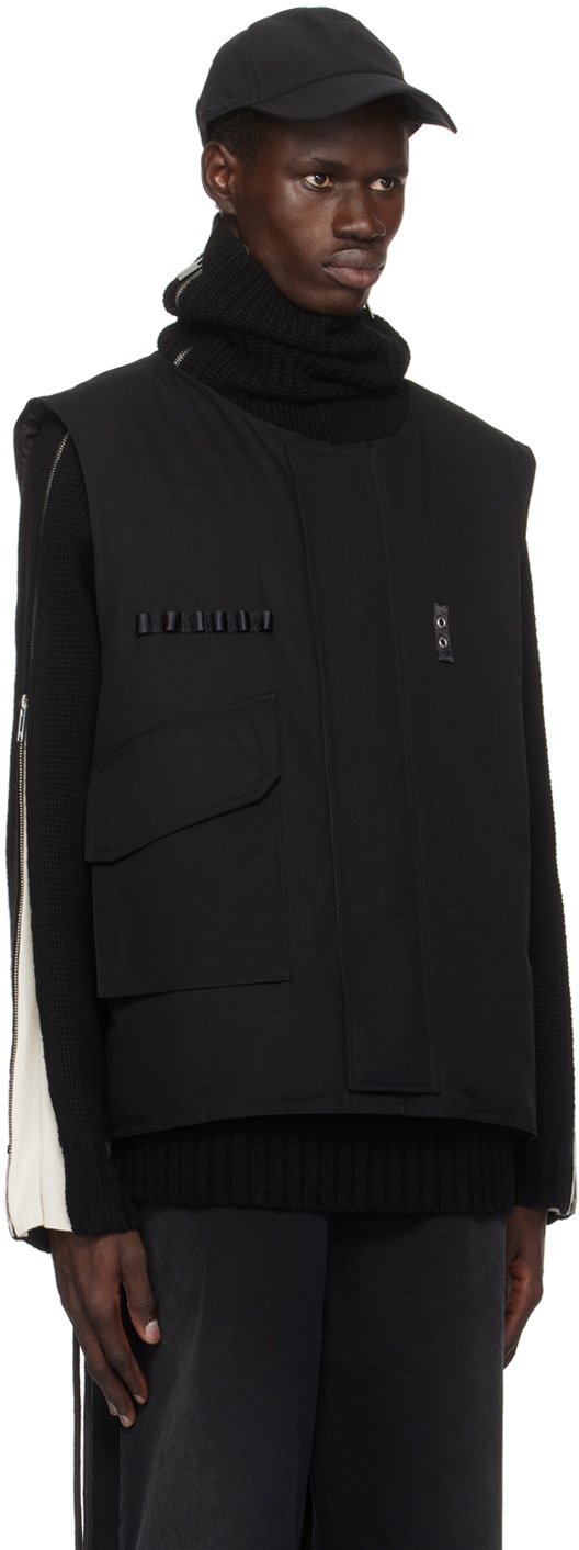 Helmut Lang Black Arctic Double Puffer Down Jacket & Vest Set Helmut Lang