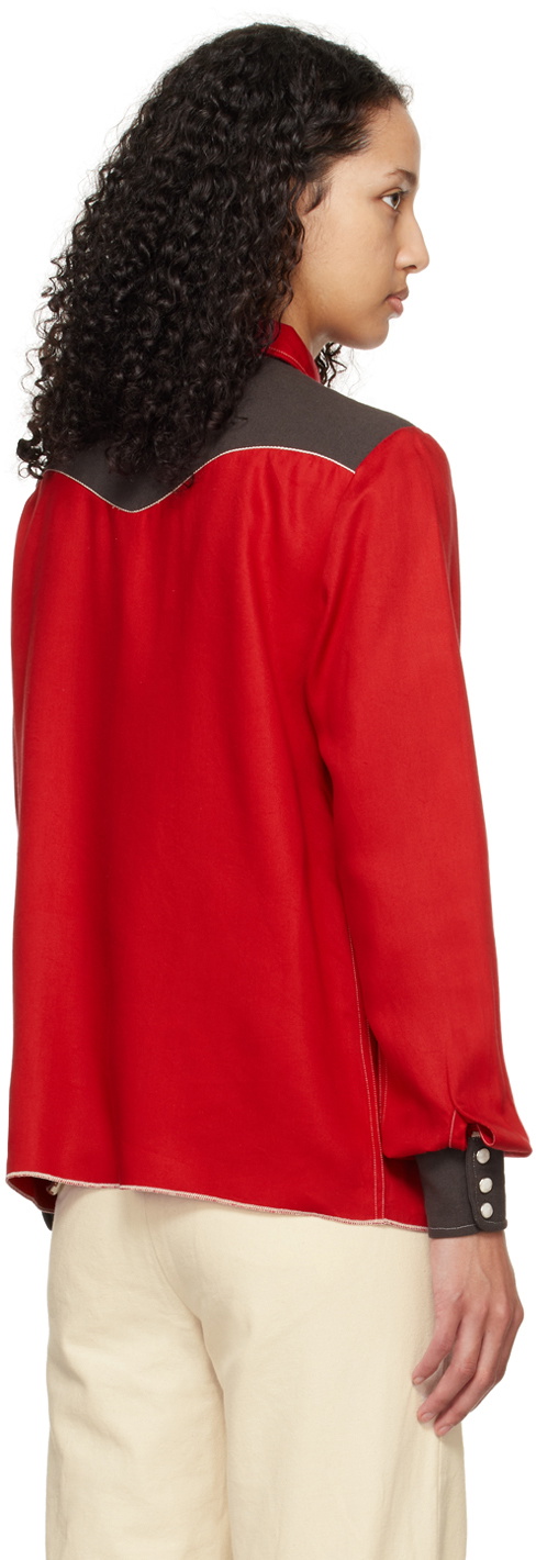 Bode Red Western Shirt Bode