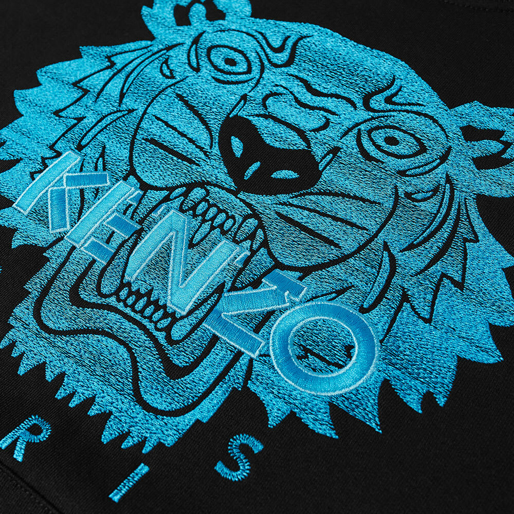 Kenzo Men's Neon Tiger Popover Hoody in Black Kenzo