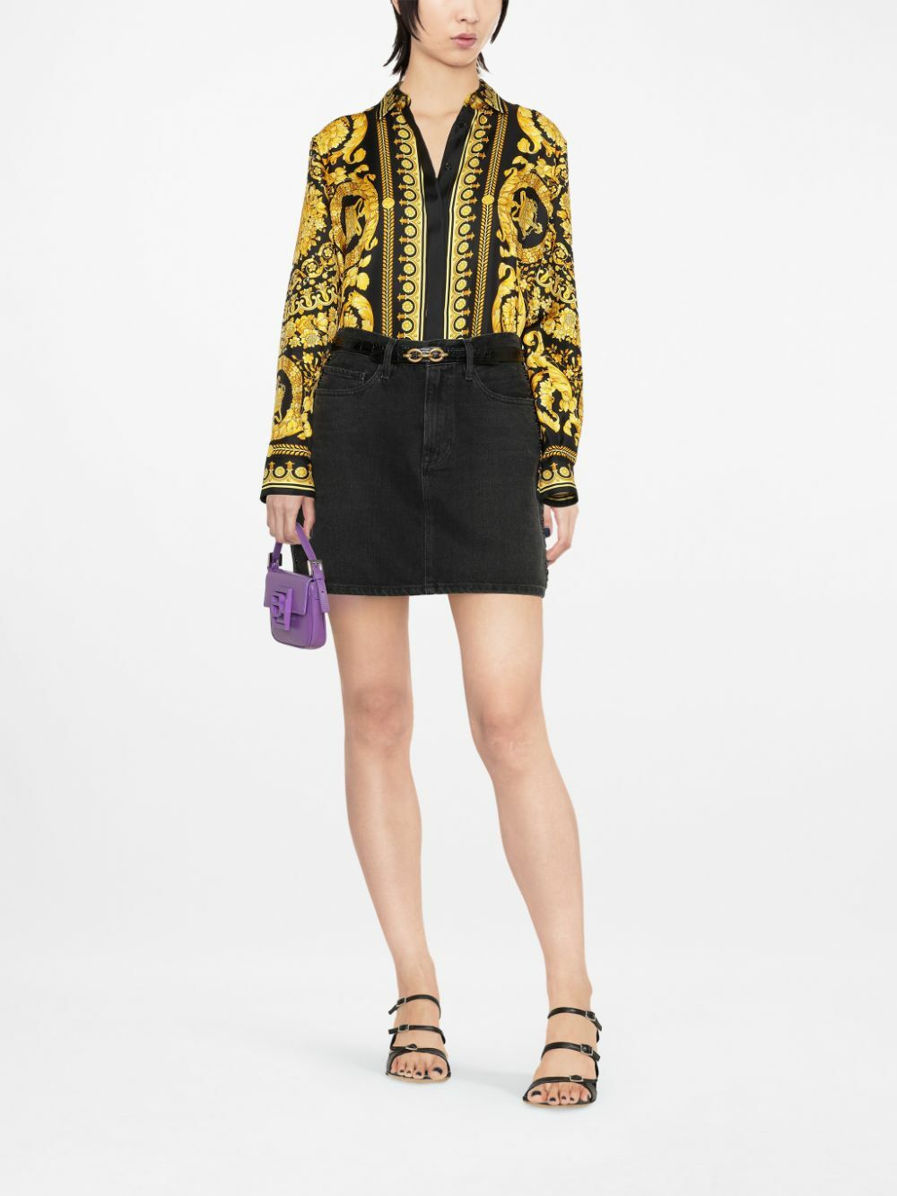 VERSACE - Baroque Print Silk Shirt Versace