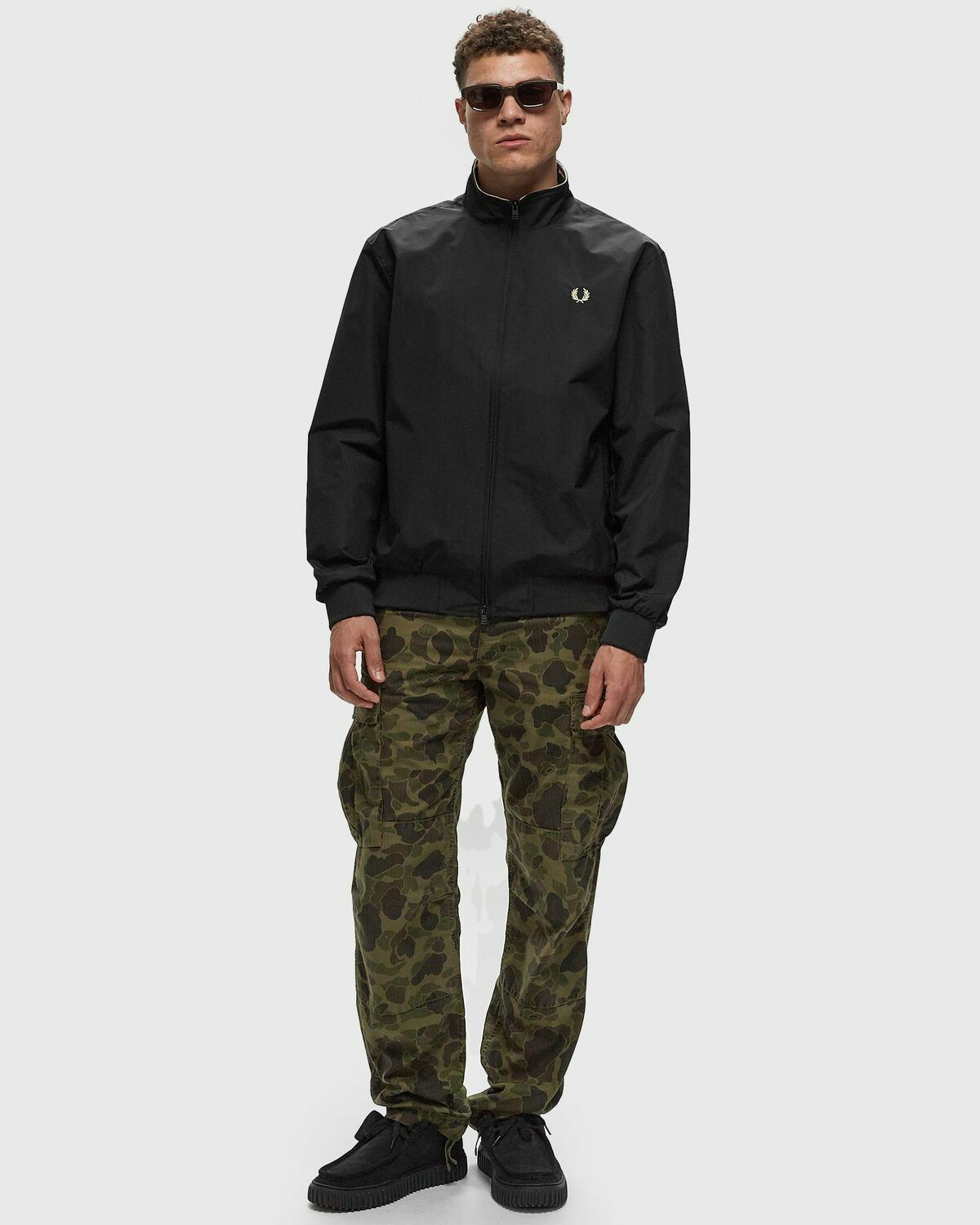 Fred Perry Brentham Jacket Black Windbreaker Fred Perry